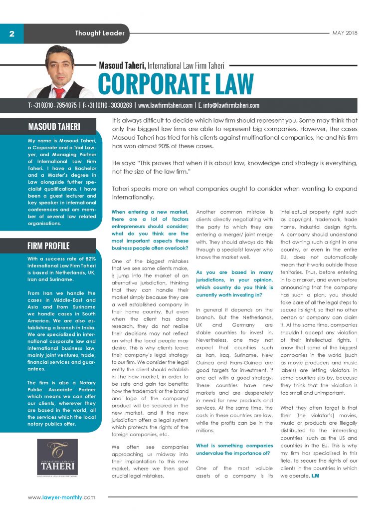 Lawyer Monthly Magazine - Interview with our Managing Partner ...